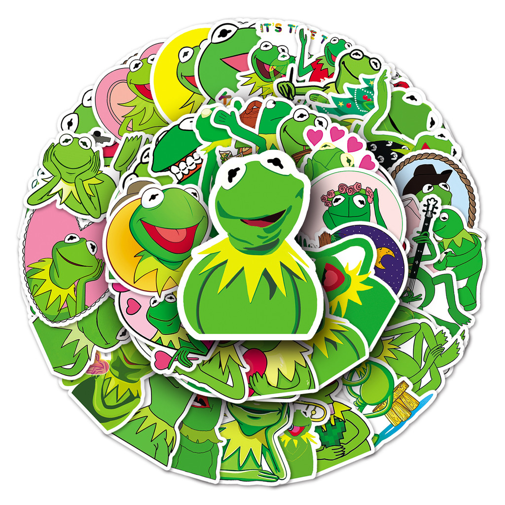 50 Piece Funny Kermit the Frog Stickers Waterproof DIY For Phones ...
