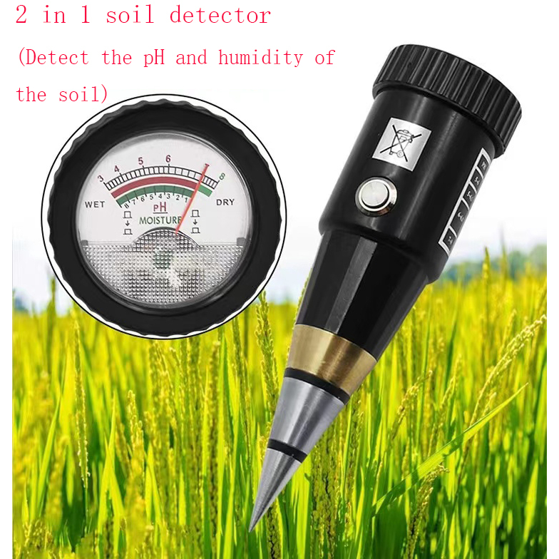 (Ready Stock)Two-in-one short soil meter conical tip soil tester pH ...