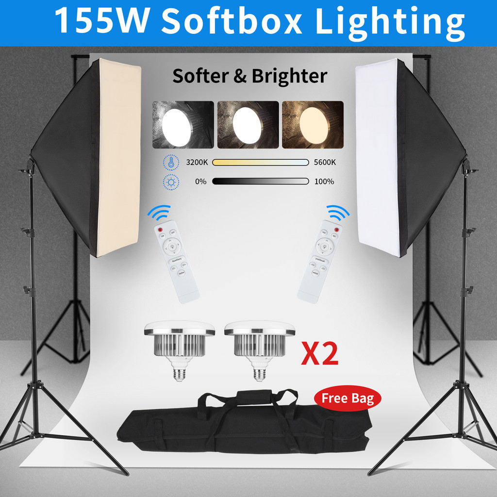 Selens 2PCS Photography 50x70CM Softbox Lighting Kits Professional ...