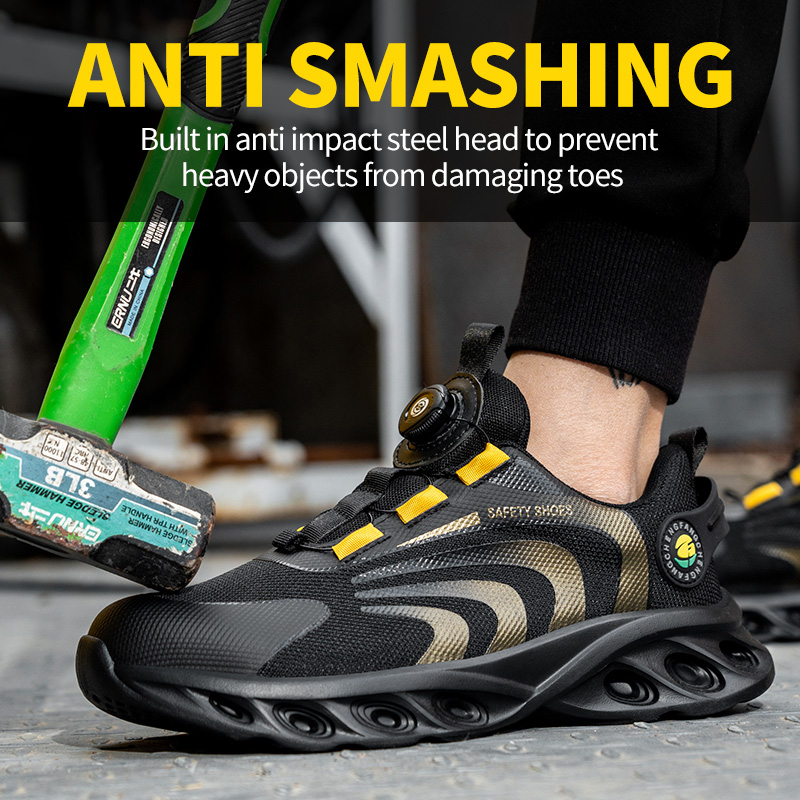 High-quality Safety Shoes Men Steel Wire Rotary Buckle Indestructible ...