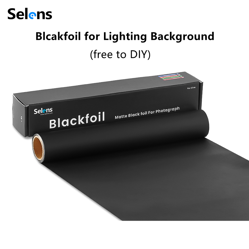 Selens Matte Cinefoil Roll, Blcak Foil for Photograph Shaping Light ...