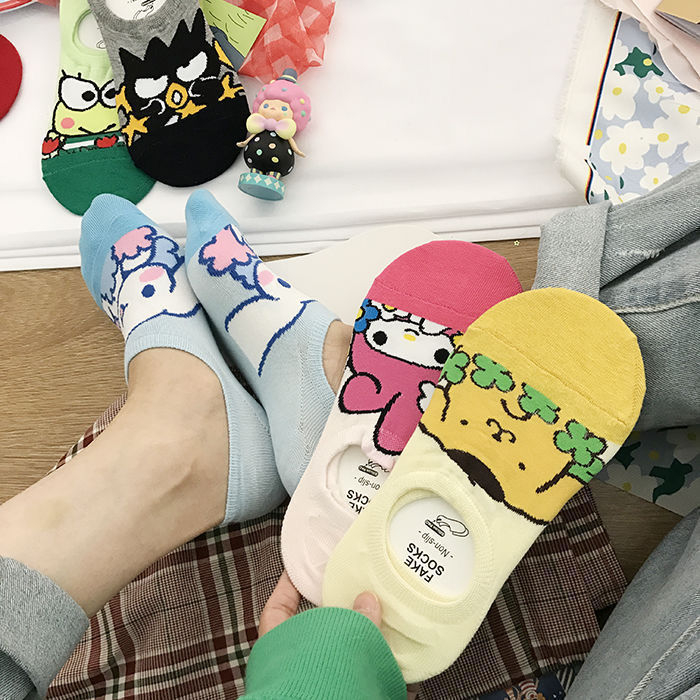 5 pairs Kawaii Sanrio Hello Kitty Socks Cute Cartoon My Melody ...