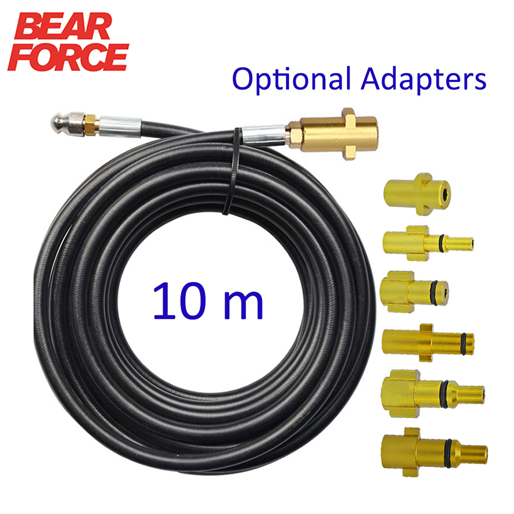 BEAR FORCE 10m Sewer Drain Water Cleaning Hose Pipe Cleaner Kit for ...