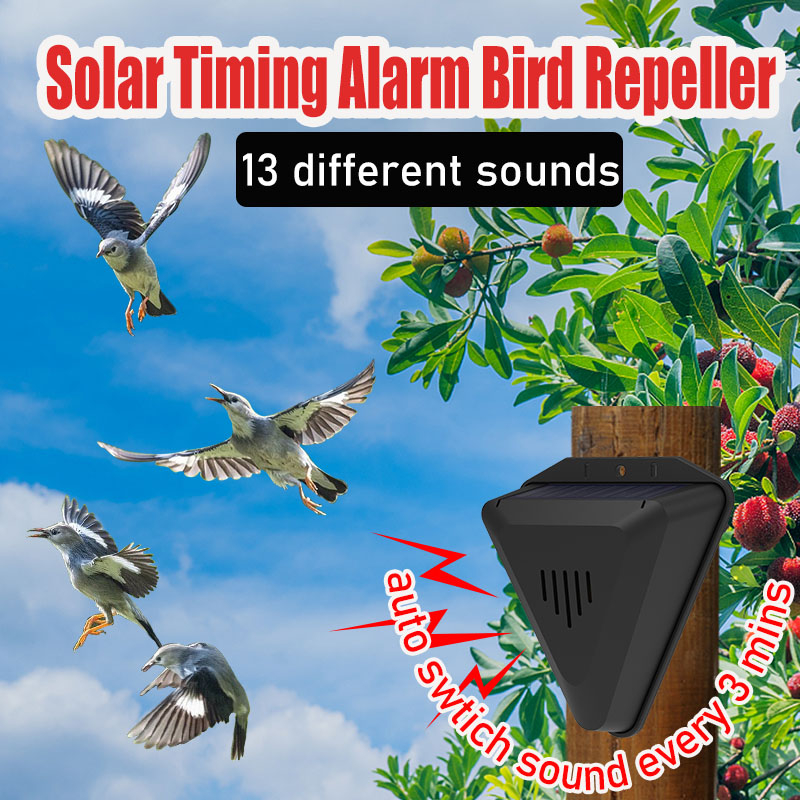 Solar Timing Bird Repeller Dog Barking Sound Warning Sound Alarm for ...