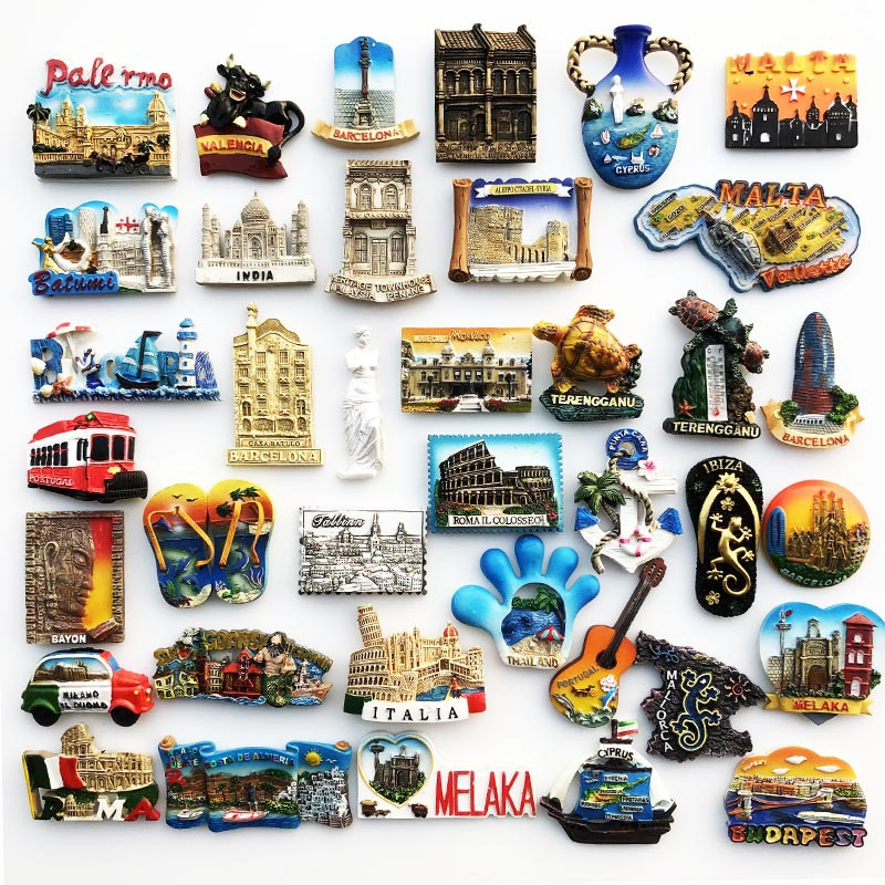 Country Fridge Magnets Souvenirs for Overseas Tourism Italy Malta ...
