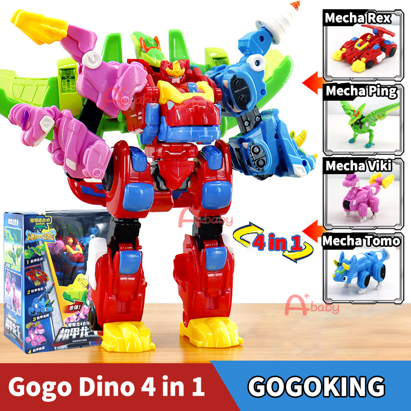 [A+baby] Gogo Dino 4in1 GOGOKING Dinosaur Toys Original Action Figure ...