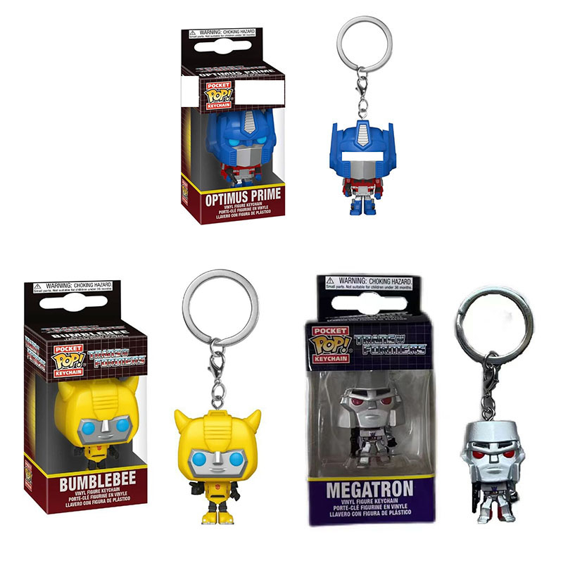 Funko pop Transformers Optimus Prime Bumblebee Megatron keychain Car ...