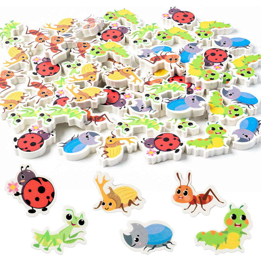 Mini Eraser For Kids Bulk Insects Assorted Novelty Pencil Cute Puzzle ...