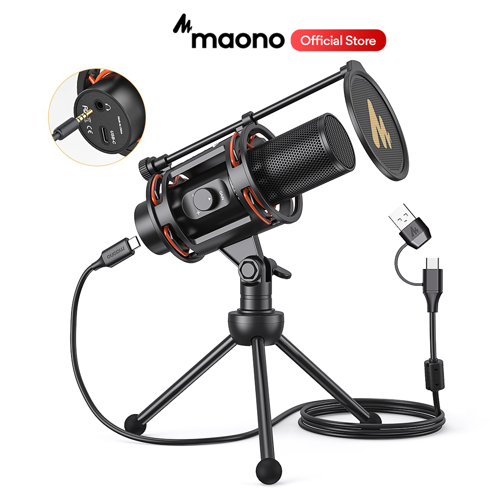 Maono AU-PM471TS USB Noise Cancelling Microphone Condenser Microphone ...