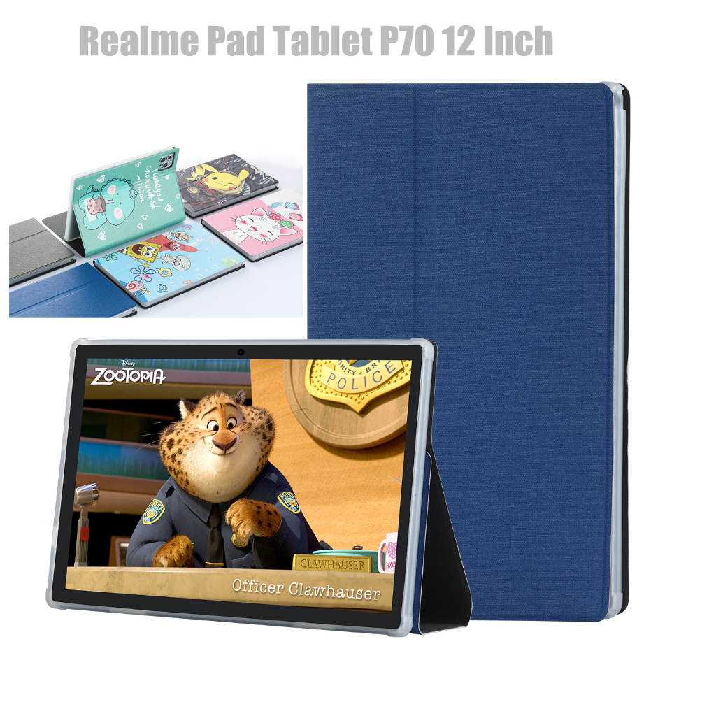 Realme Pad Tablet P70 Pro 12 Inch Case Filp Leather Shockproof Silicone ...