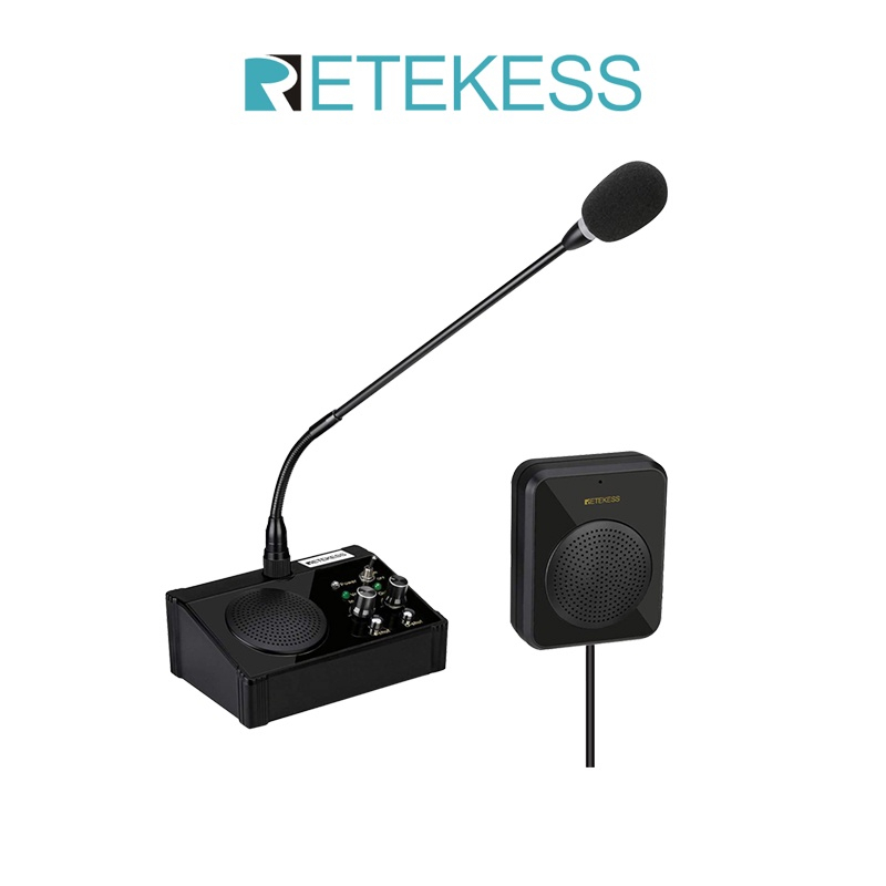 Retekess TW106 5W Dual Way Window Counter Intercom Dual-way Counter ...
