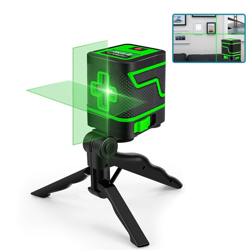 Mini Laser Ruler 2 Green Lines Laser level | Shopee Singapore