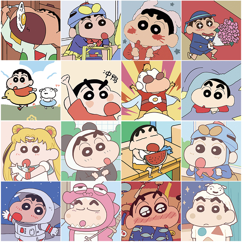 Crayon Shin-chan Paint by number 20x20cm with frame diy oil painting by ...