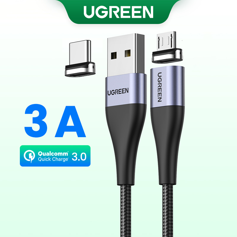 UGREEN 100cm Magnetic USB Cable Micro USB Cable | Shopee Singapore