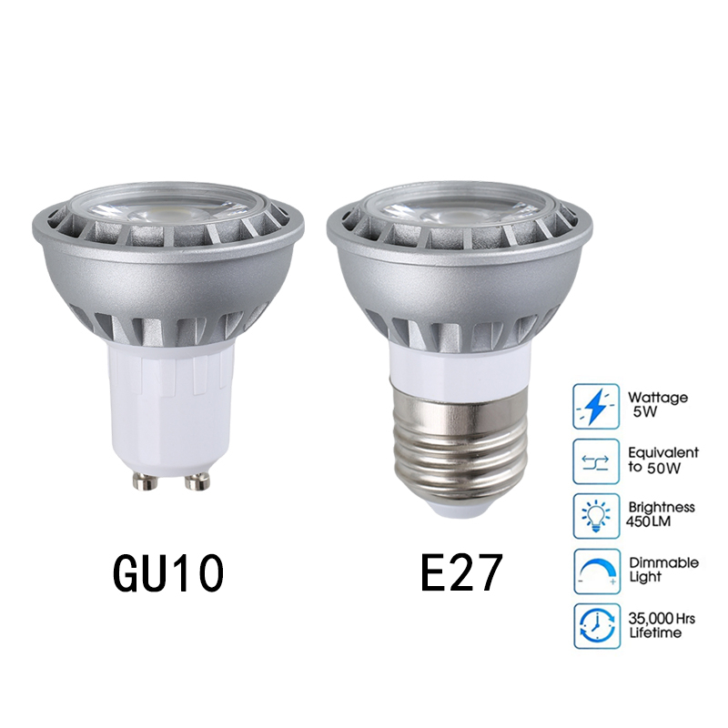 GU10 COB LED Spotlight Bulb 24V 5W Light Bright Mini Dimmable LED Spot ...