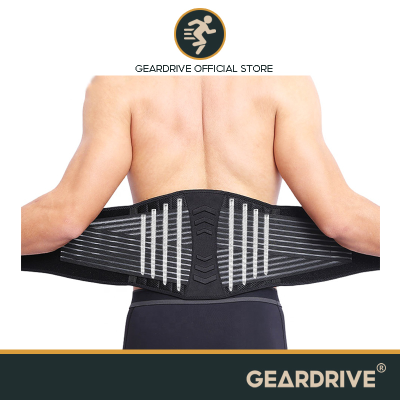 GEARDRIVE Fitness spring belt Lumbar Support Waist Back Strap ...
