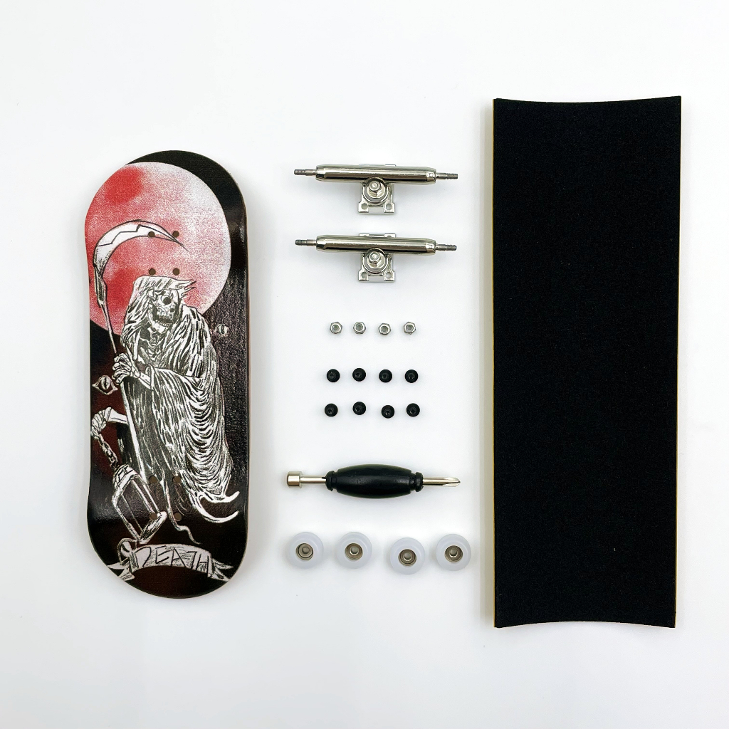 34mm Fingerboard Set Professional Wooden Deck Single Axle Truck CNC ...