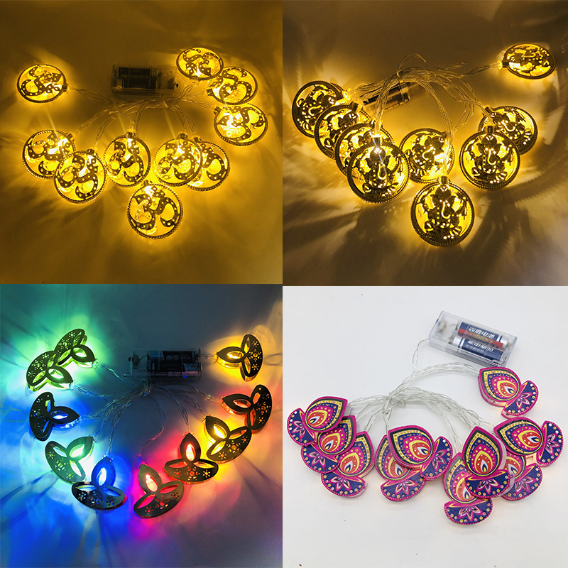 10 20 40 LED AUM OM Swastika Lakshmi Ganesha Indian Diwali Light ...