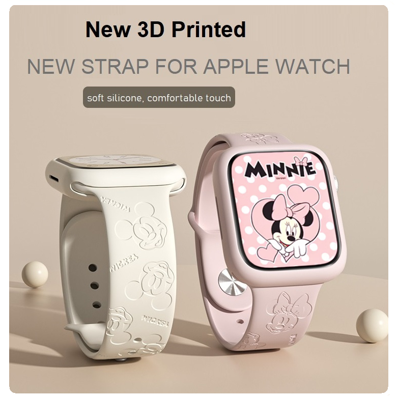3D Imprint Silicone Strap + Case For Watch Series10 Series 9 Series 8 ...