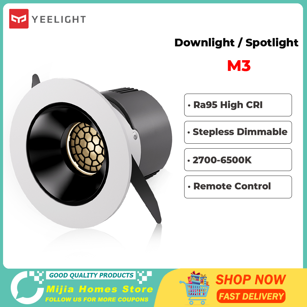 Yeelight Smart Downlight Spotlight M3 High Display Color Ra95 Voice Smart Control Brightness ...