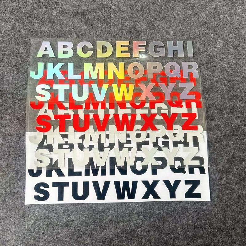 Car Letter Reflective Sticker Letter A to Z A-Z Colorful Laser ...