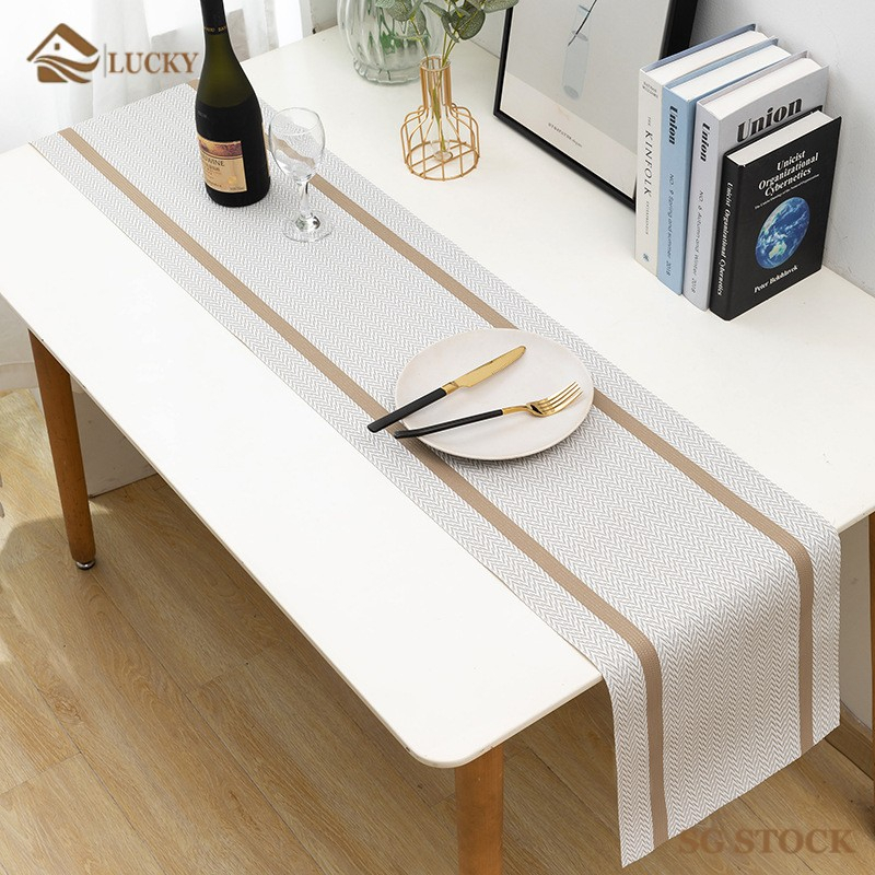 Pvc table runner heat insulation pad rectangular simple table mat ...