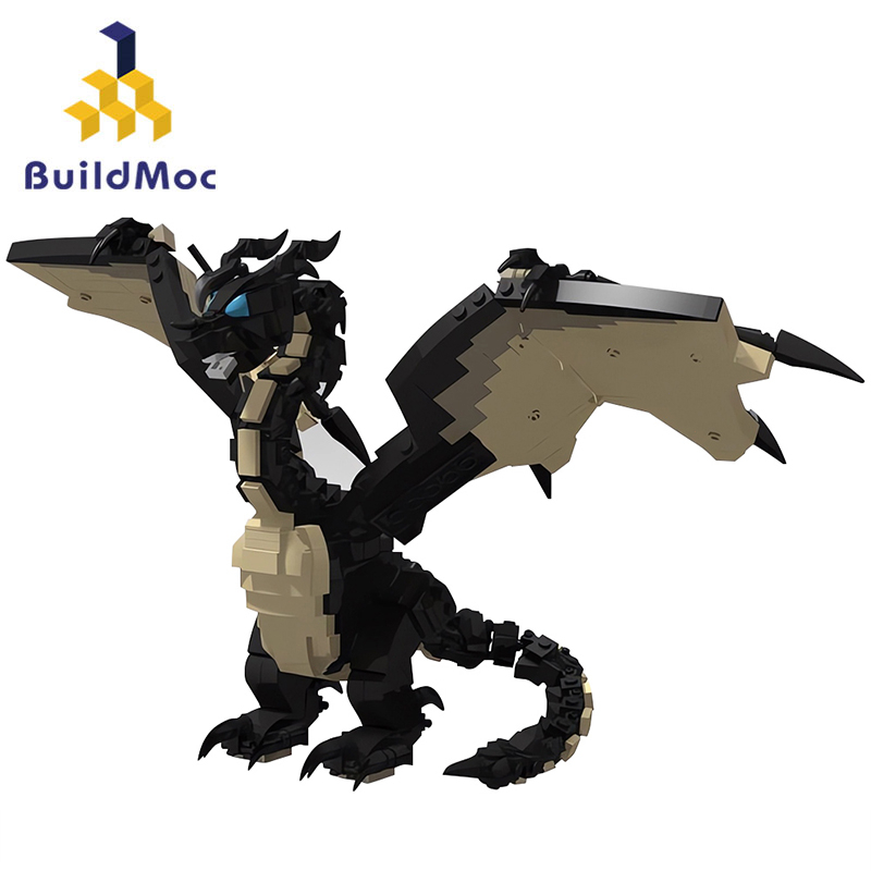 Buildmoc Dungeons And Dragons Model Black Dragon building blocks toys ...
