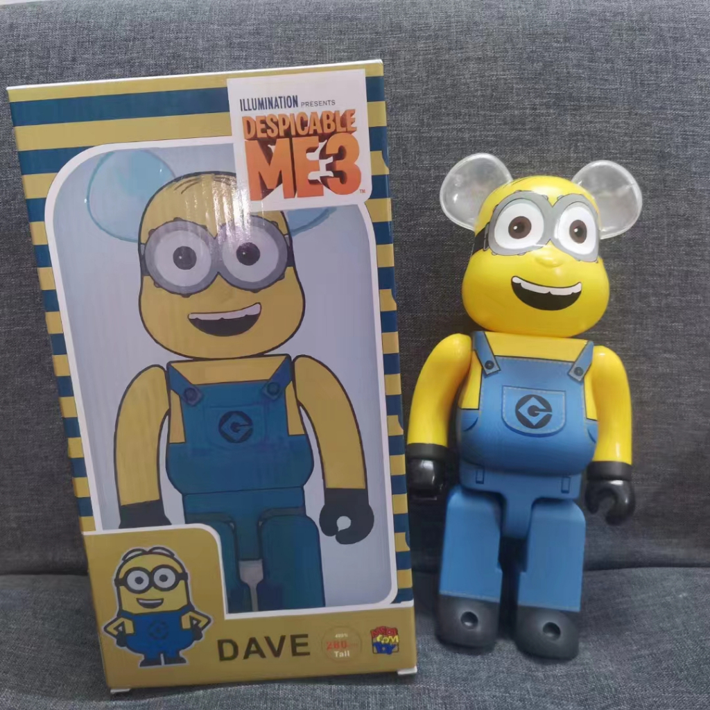 Be@rbrick × Despicable Me 3 - Minions 400% 28 cm Gear Joint bearbrick ...