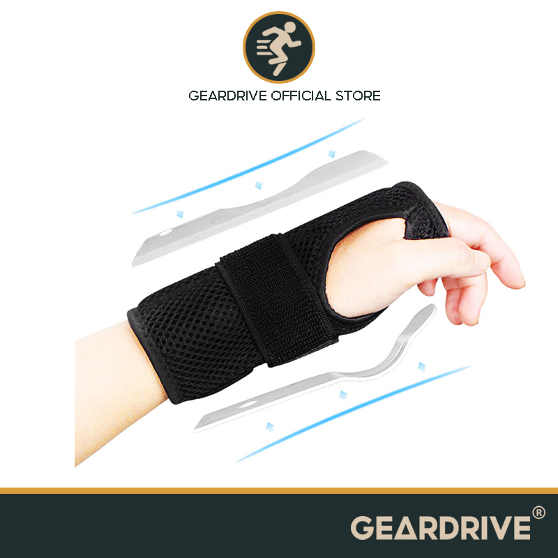 GEARDRIVE 1Piece Wrist Splints Support Brace for arthritis Tendonitis ...