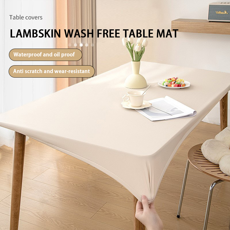 Lambskin Waterproof Table Cloth Oilproof Table Cover Kitchen Dinning ...