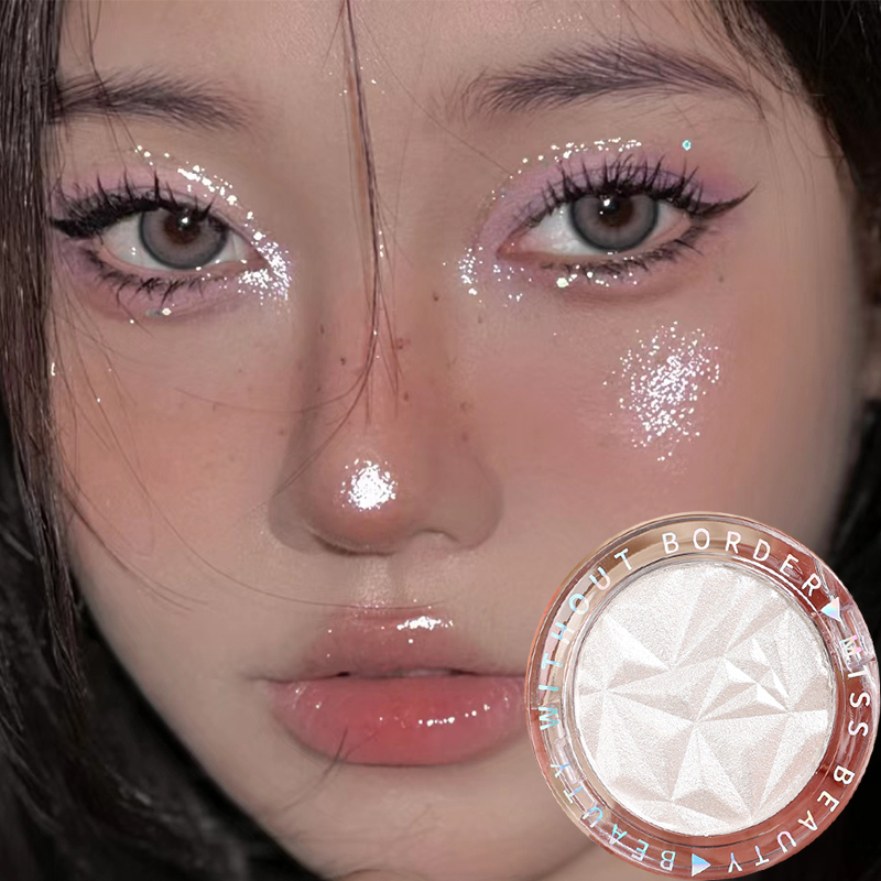 3D Shimmer Diamond Highlighter Powder Palette Glitter Face Contour ...