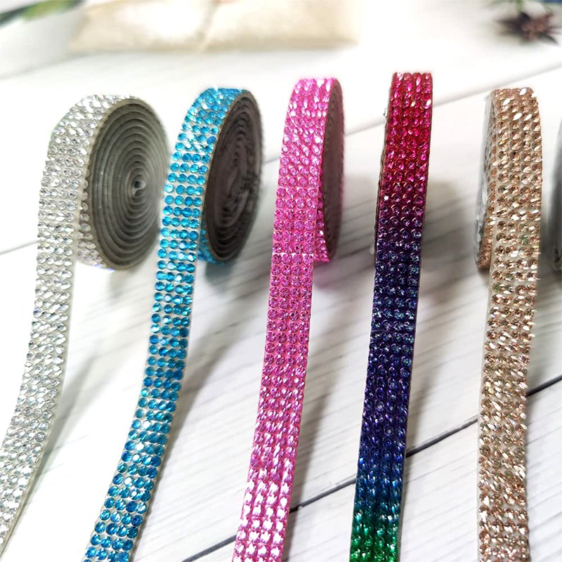 Self Adhesive Crystal Rhinestone Strips Sticker Diamond Shinee Crystal ...