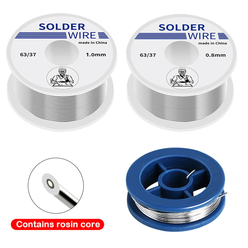 Solder Wire 50g 1.0mm/0.8mm Flux Rosin Core Weldring Tin Lead Roll ...