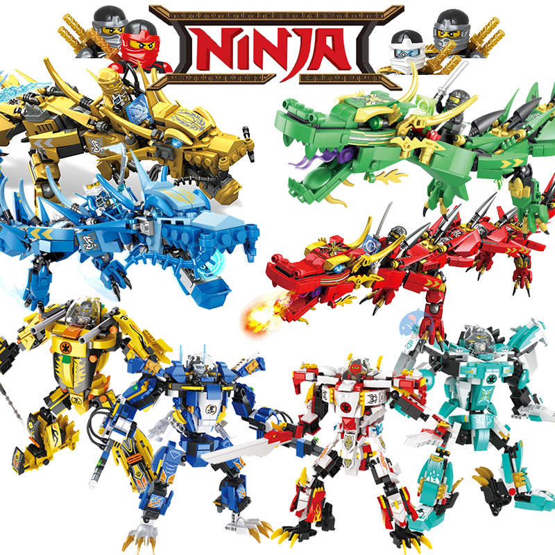 Lele Building Blocks Ninja Armor Assembly Model Toys Ninjago Dragon ...