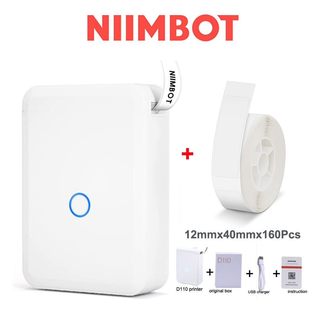 Niimbot D110 Mini Labeling Machine Printer Portable Hot Labeling ...