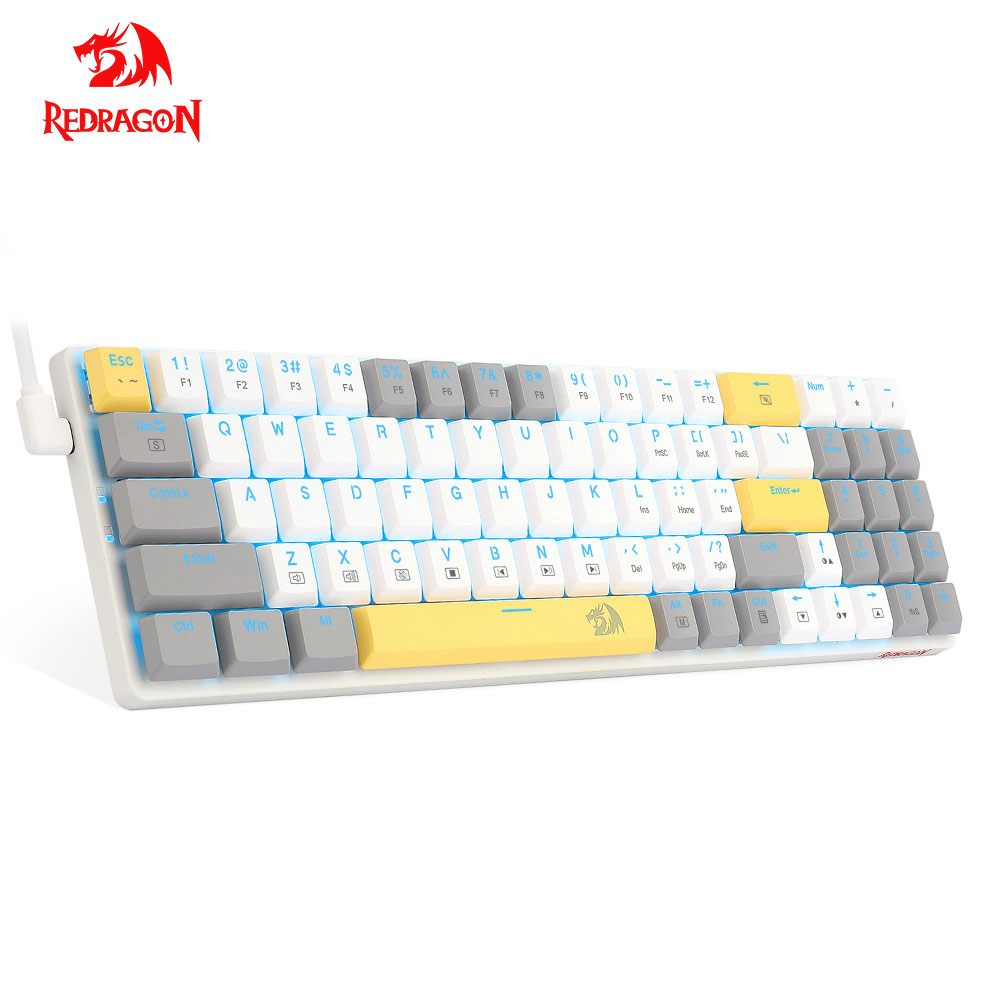 REDRAGON K608 Mini Slim Ultra-Thin USB Wired Mechanical Gaming Keyboard ...