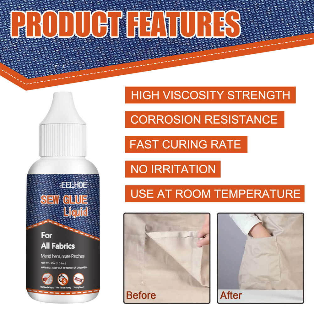 50ML Multifunctional Sew Glue White Joint Sealant Fast Tack Dry Fix ...