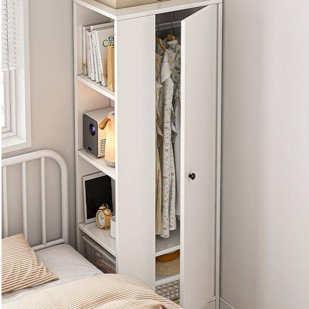60cm bedroom small single door cream style wardrobe bedside table ...