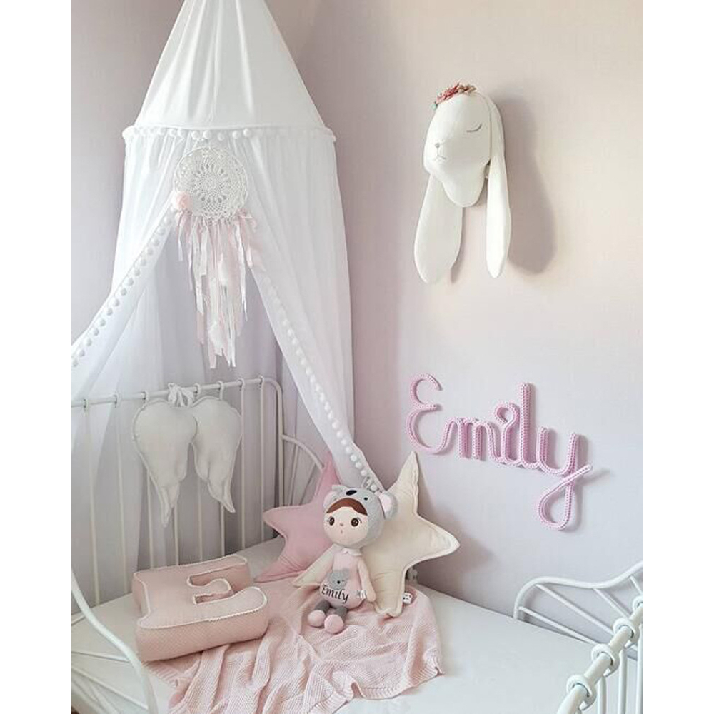 Nordic Style Mosquito Net Canopy Bed Tent Kids Crib Netting Palace Bed ...