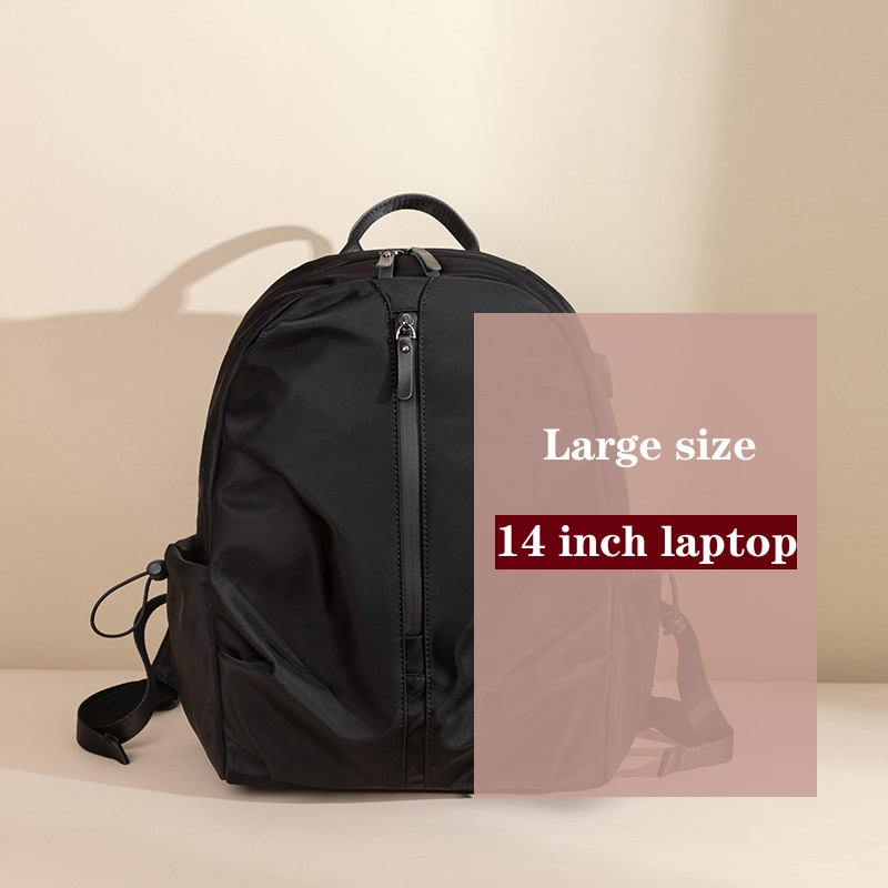 FULL DESIGN Ladies 14 Inch Laptop Backpack Waterproof Nylon Travel ...