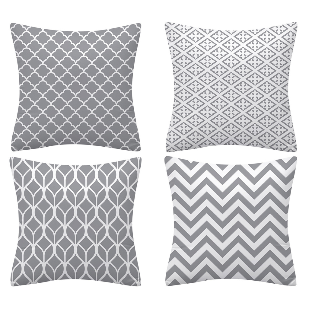 Nordic geometric pillowcases cotton70x70.60x60.50x50.45x45.40x40.Gray ...