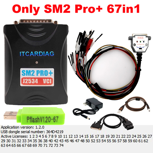 Original SM2 Pro J2534 VCI ECU Programmer Read&Write ECU PCM 67 IN 1 FLASH EEPROM 3 LED LIGHTS ...