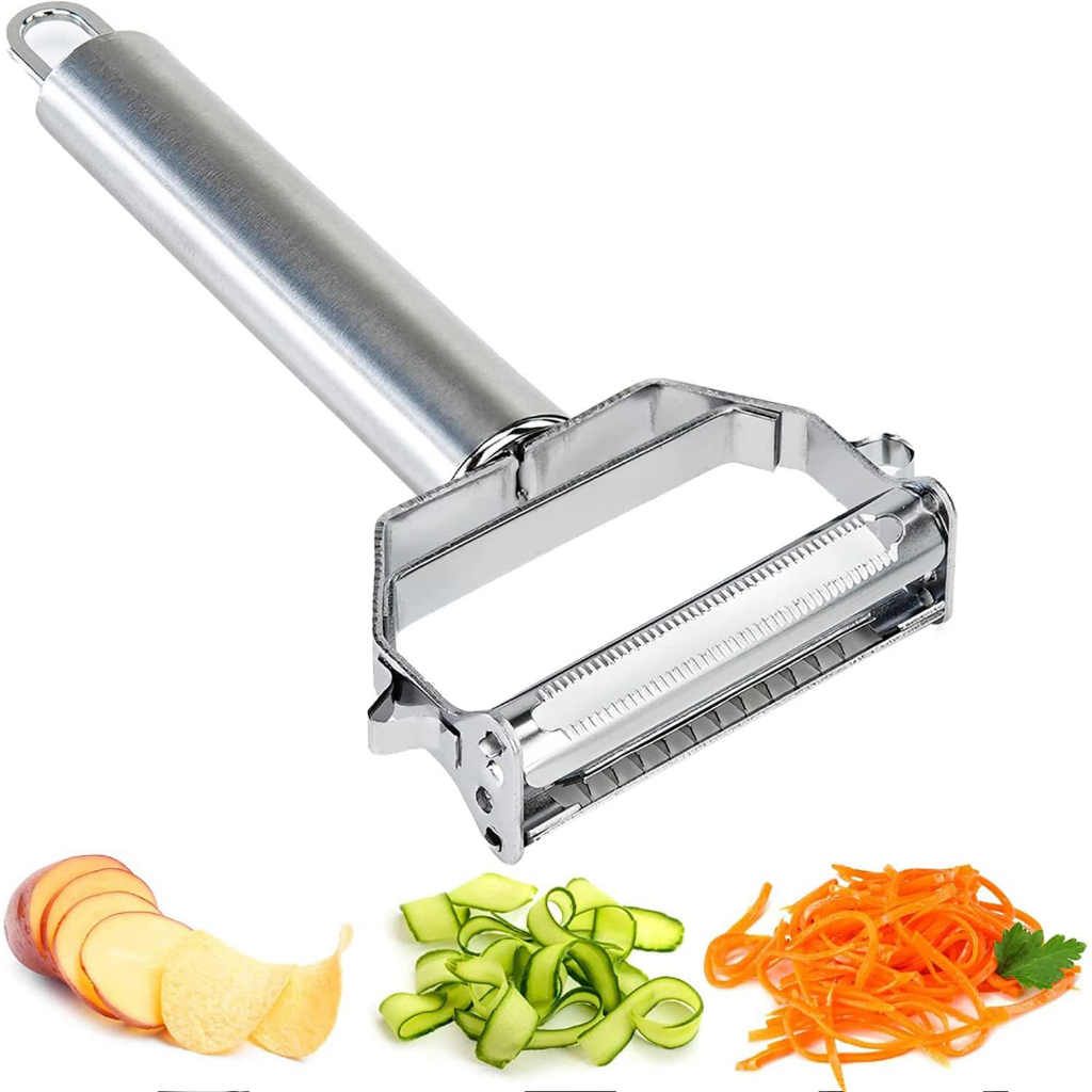 Stainless Steel Dual Blade Vegetable Peeler - Commercial Grade Julienne ...