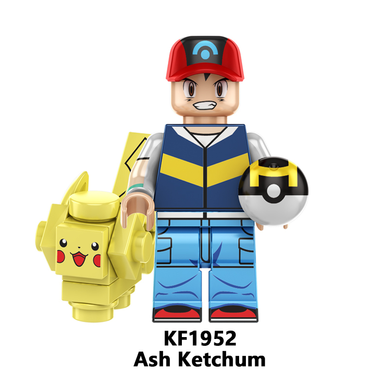 Building Blocks Cartoon Anime Role-playing Character Pocket Monster Ash ...