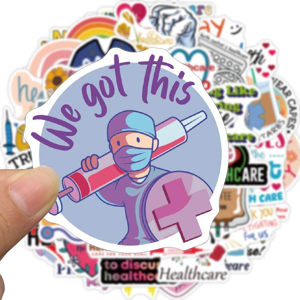 [Large stickers]52PCS Healthcare stickers Cartoon Doctor Medical ...