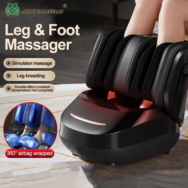 Jinkairui Electric Foot Massager Roller Shiatsu Air Pressure Leg Massager Kneading Heating Calf