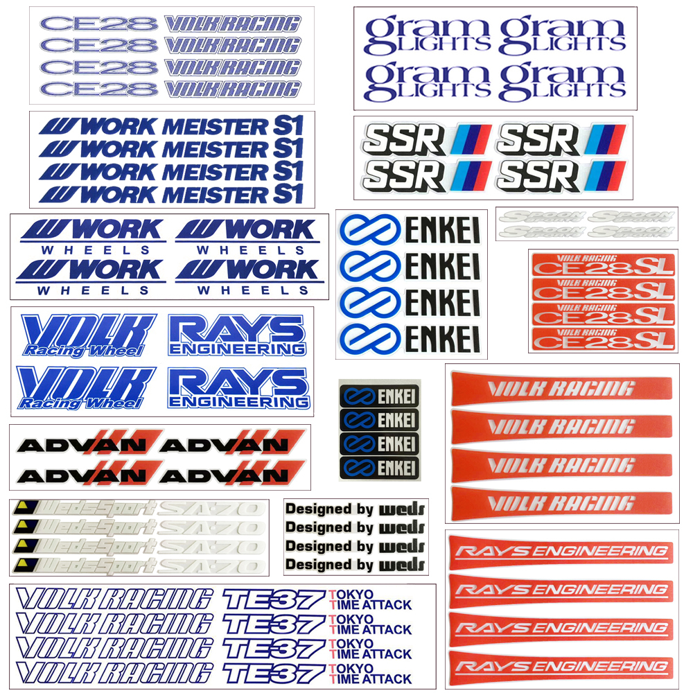 Rim Sticker Volk Rays TE37 CE28 Advan Racing Ssr Enkei Work Wedsssport ...
