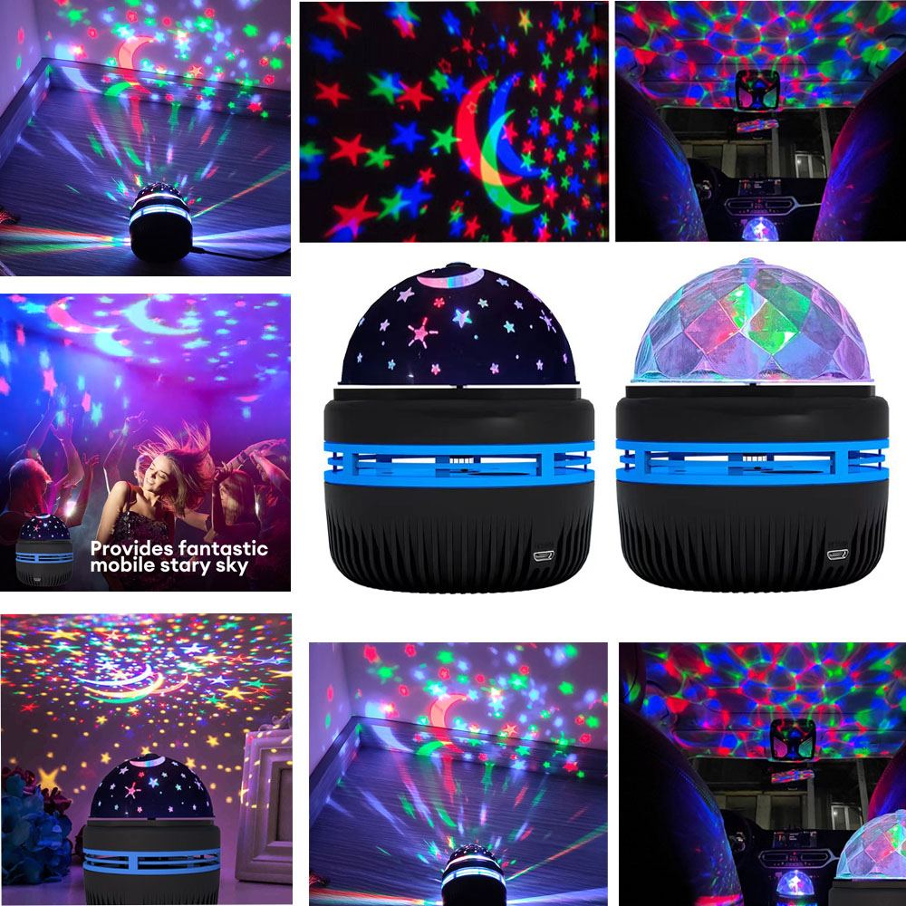 LED Star Moon Night Lamp Light Table Bedroom Star Light Projector 360 ...