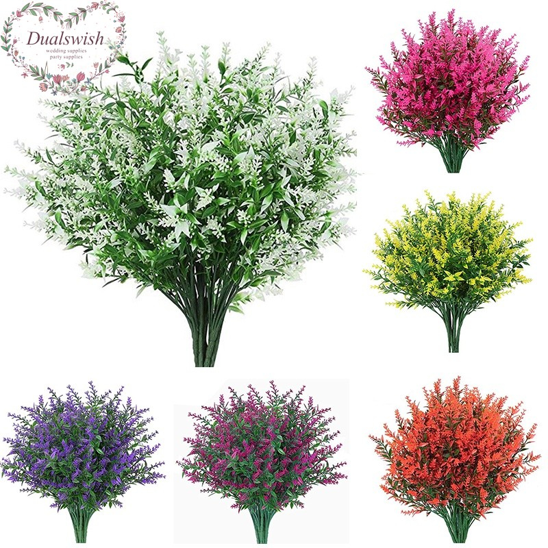 1pcs Simulated Artificial Green Plant Simulated Flower Plastic Lavender ...