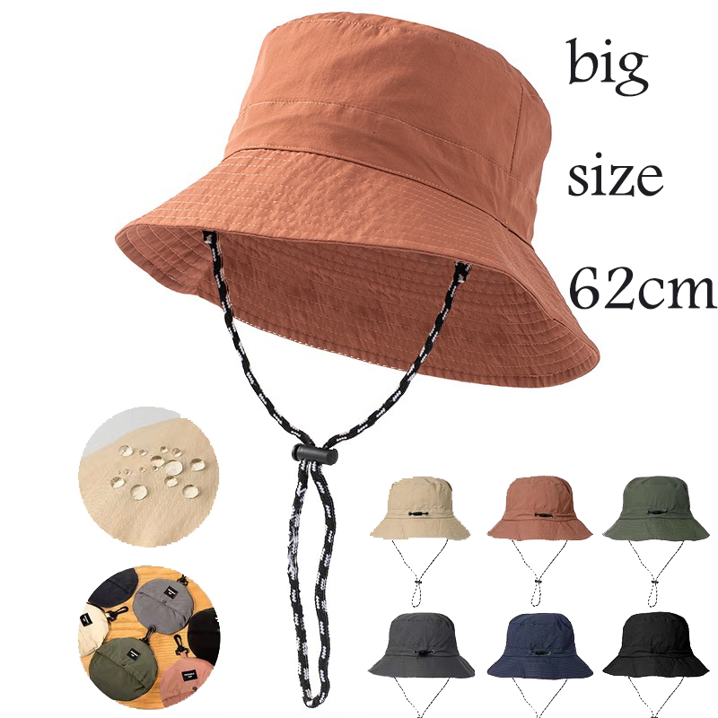 Male Hiphop Large Bucket Hats Lady Beach Oversize Sun Cap Outdoor Plus ...